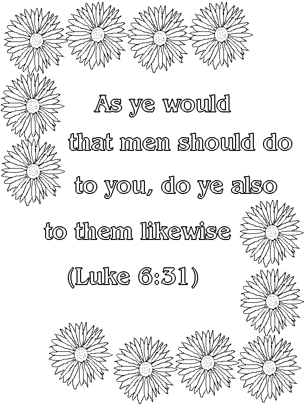 Luke 6 31 Coloring Page Lorain County Free Net Children s Chapel